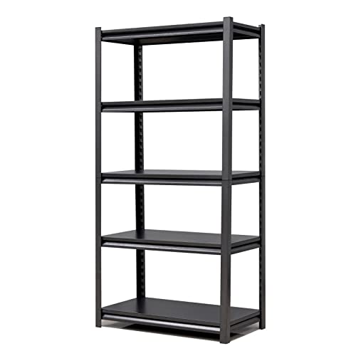 FRITHJILL 5 -Tier Adjustable Heavy Duty Metal Garage Shelving, Multipurpose Storage Shelf Unit Organizer, Black