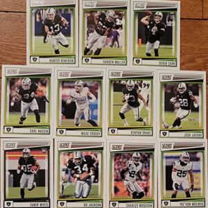 2022 Score Panini Las Vegas Raiders Team Set Plus 400 Football Card NFL Starter Gift Pack Many Stars, Rookies, Hall Of Famers, Tom Brady, Brees, Rodgers, Manning