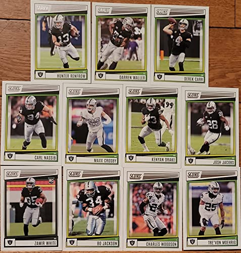 2022 Score Panini Las Vegas Raiders Team Set Plus 400 Football Card NFL Starter Gift Pack Many Stars, Rookies, Hall Of Famers, Tom Brady, Brees, Rodgers, Manning