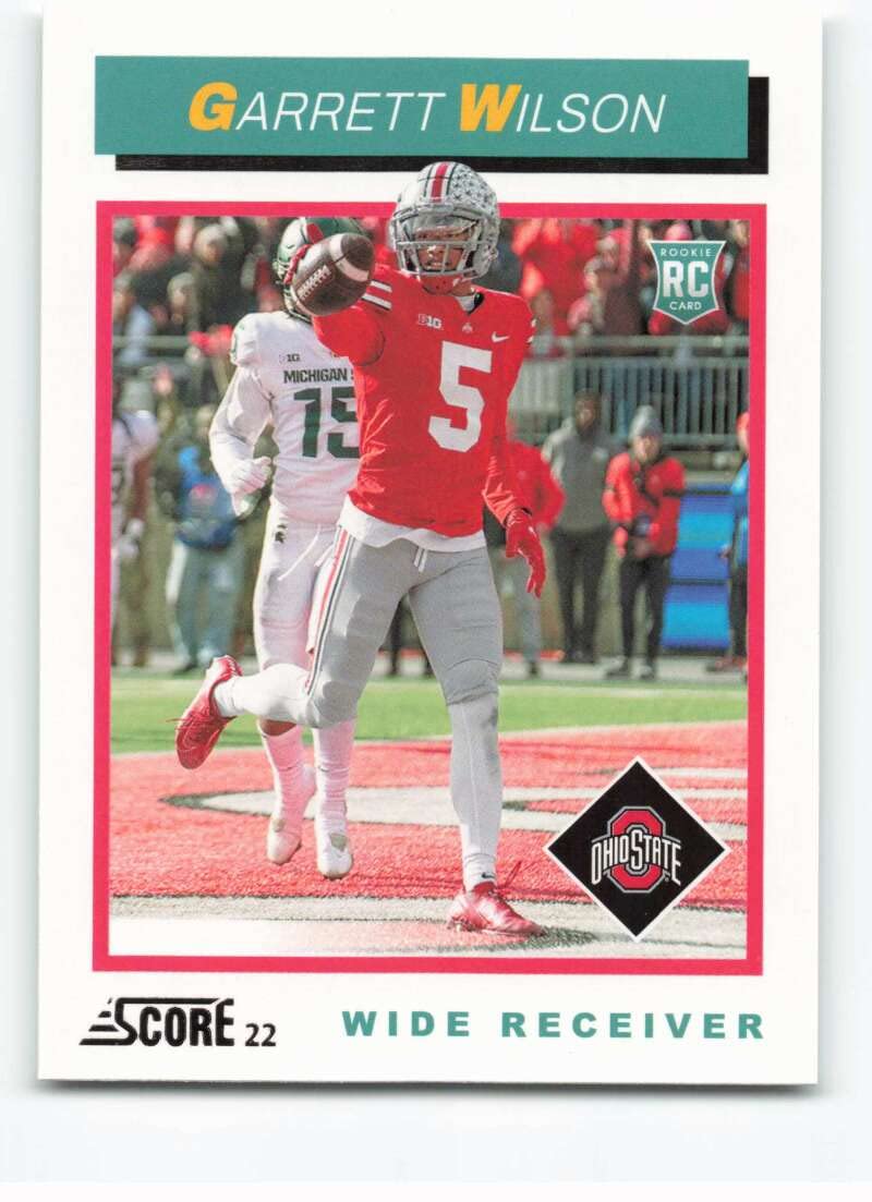 2022 Score 1992 Throwback Rookie #8 Garrett Wilson NM-MT Ohio State Buckeyes Football NFL