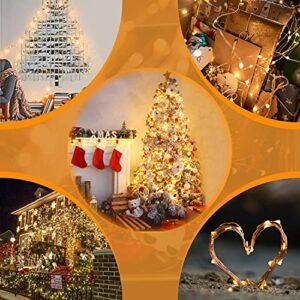 Fairy Lights Battery Operated, Copper String Lights 33ft 100 LED with 8 Modes Indoor Outdoor, Waterproof Twinkle Lights with Remote Control for Christmas,Bedroom,Patio,Wedding Party,Backyard