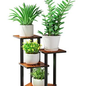 IXP Plant Stand Plant Shelf 4 Tier 4 Potted Plant Stands Indoor Corner Plant Stand Flower Stand Plant Display Shelf 21.7'' Tall Plant Stand for Multiple Plants plant holders indoor stand for Indoor