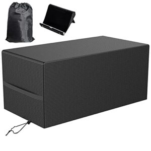 waterproof deck box cover,deck box dust cover,heavy 600d polyester oxford deck box cover to protect large deck box,100% waterproof for outdoor indoor cushion storage