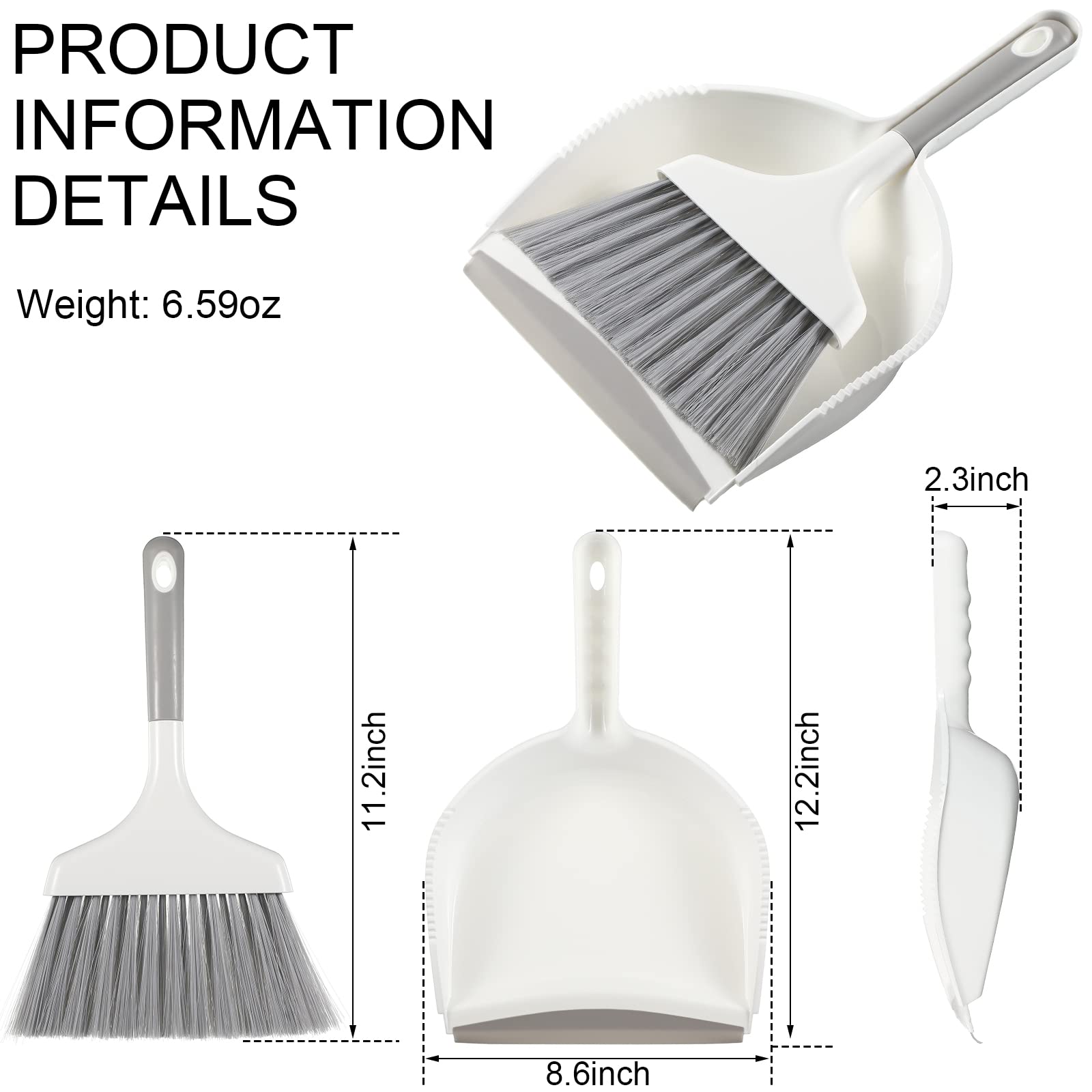 4 Sets Mini Broom and Dustpan Set Small Dustpan and Brush Set Hand Broom and Dustpan Set Home Cleaning Supplies Portable Cleaning Dust Pan and Brush for Desk Home Kitchen Keyboard Car Pet Waste