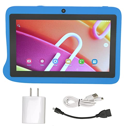 Qinlorgo Kids Tablet, 8 Core HD Tablet US Plug 100240V with Bracket for 10.0 for Reading (Blue)