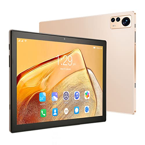 Qinlorgo 10 Inch Tablet, 4G 5GWiFi Dual SIM Dual Speaker Outdoor Tablet (US Plug)