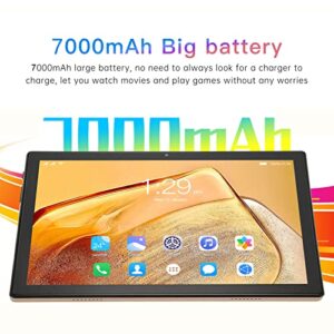 Qinlorgo 10 Inch Tablet, 4G 5GWiFi Dual SIM Dual Speaker Outdoor Tablet (US Plug)