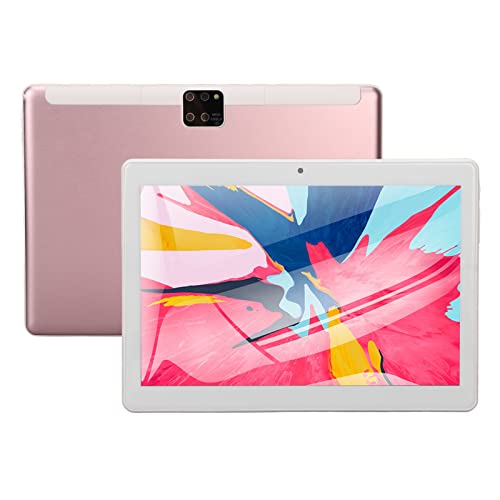 Garsentx Tablet for Portable Entertainment, 10.1in Tablet, 6GB RAM 128GB, 1080p HD IPS Display, Deca Cores Processor, 2.4G 5G WiFi, Android 10.0, 8800mAh,WiFi, Calling Tablet, Rose(US)