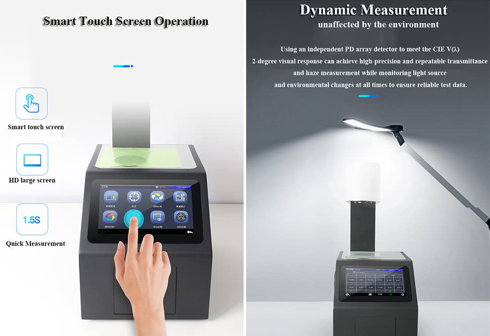 Digital Haze Meter for Haze and Transmittance Measurement Thin Film Glass YH1000 Test Aperture 20mm