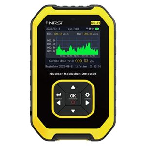 sutlumisi geiger counter nuclear radiation detector - radiation dosimeter with lcd display, portable handheld beta gamma x-ray rechargeable radiation meter, 5 dosage units switched,0.0μsv-500msv