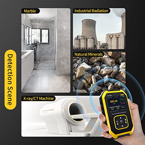 Sutlumisi Geiger Counter Nuclear Radiation Detector - Radiation Dosimeter with LCD Display, Portable Handheld Beta Gamma X-ray Rechargeable Radiation Meter, 5 Dosage Units Switched,0.0μSv-500mSv