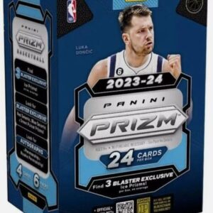 2023-2024 Panini PRIZM Basketball FACTORY Sealed Blaster Box - Chance for Silver Prizm Victor Wembanyama Rookie Card! - Includes Custom Victor Wembanyama and Kobe Bryant Cards Pictured.