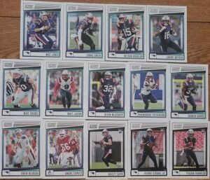 2022 panini score football new england patriots team set 14 cards w/drafted rookies