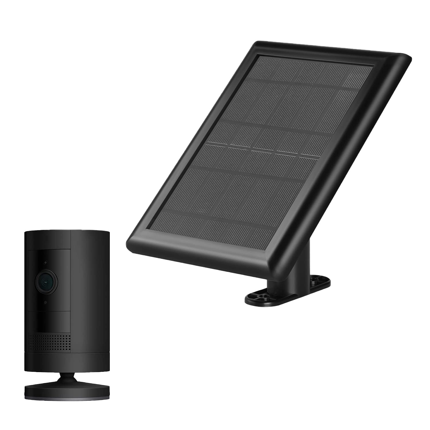 Solar Panel for Ring Spotlight &Stick Up Outdoor Cam Battery, 5W Portable Solar Charger Compatible with Ring Security Camera Battery Replacement.