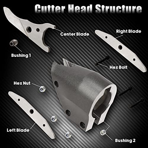 SHALL 5/16” (8 mm) Fiber Cement Siding Shear Blades Replacement Set, for SHALL Electric Fiber Cement Siding Shear (SH111007AE), Clean Cut for Cement Board, Tile Board, Backer Board