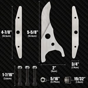 SHALL 5/16” (8 mm) Fiber Cement Siding Shear Blades Replacement Set, for SHALL Electric Fiber Cement Siding Shear (SH111007AE), Clean Cut for Cement Board, Tile Board, Backer Board