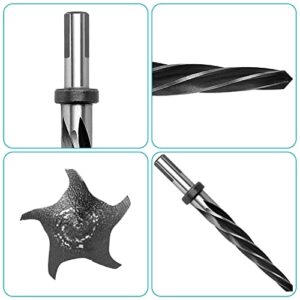 3/4" Drill Bridge/Construction Reamer with 1/2" Shank Chuck,HSS 3/4" Taper Bridge Reamer Bit Tool for Steel Metal Wood Alloy to Align Existing Hole and Enlarge Hole