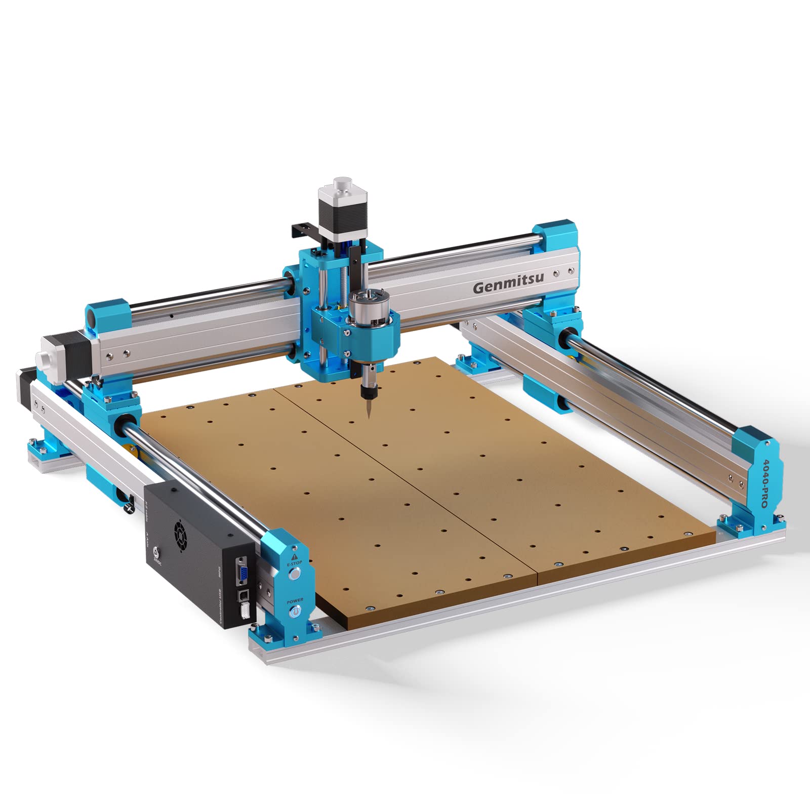 Genmitsu CNC Router Machine 4040-PRO for Woodworking Metal Acrylic MDF Nylon Cutting Milling, GRBL Control, 3 Axis CNC Engraving Machine, Working Area 400 x 400 x 78mm (15.7” x 15.7” x 3.1”)