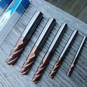 sisona 1/2" Square Nose Carbide End Mill Bits - 4 Flutes，1/2" Diamter，3'' Overall Length - Sharpness，Durable，Smooth Cutting