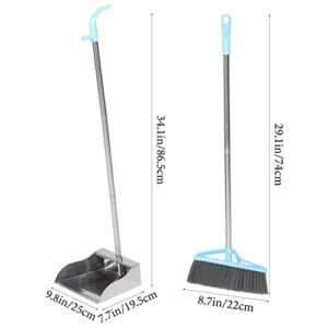 Zerodeko 1 Set Stainless Steel Trash Shovel Stainless Steel Trashcan House Brooms for Sweeping Indoor Sweeping Shovel Tools Garden Bucket Office Outdoor Stainless Steel + Plastic