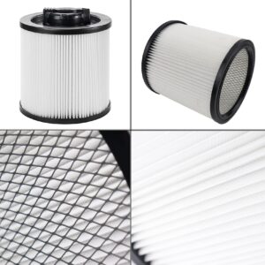 DXVC6910 Replacement Filter for DEWALT Wet/Dry Vacuum Cleaners-Regular 6-16 Gallon 2 Pack