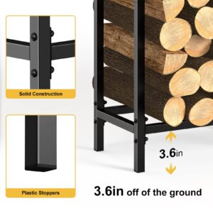 LIANTRAL 8Ft Firewood Rack Outdoor, Upgrade Firewood Rack Stand Log Holder for Fireplace Wood Storage Stacker Outside