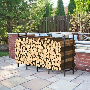 LIANTRAL Firewood Rack Outdoor 5.3Ft Heavy Duty Firewood Rack Stand Log Holder Fireplace Wood Storage Stacker Outside