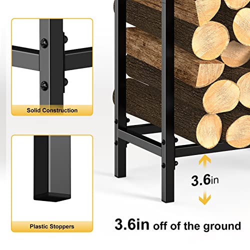 LIANTRAL Firewood Rack Outdoor 5.3Ft Heavy Duty Firewood Rack Stand Log Holder Fireplace Wood Storage Stacker Outside