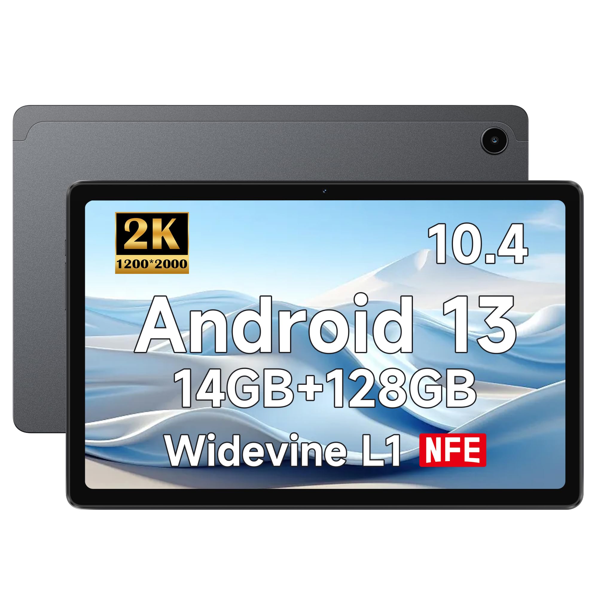 ALLDOCUBE iPlay50 Android 13 Tablet 10.4" Widevine L1 14GB(6+8) RAM 128GB ROM 512GB Expandable 2000×1200 IPS Unisoc T618 8-core CPU 4G LTE Dual SIM 6000mAh GPS 5MP/8MP