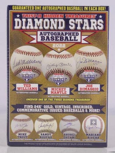 2022 TriStar Hidden Treasures Diamond Stars Autographed Baseball Hobby Box - Autographed Baseballs