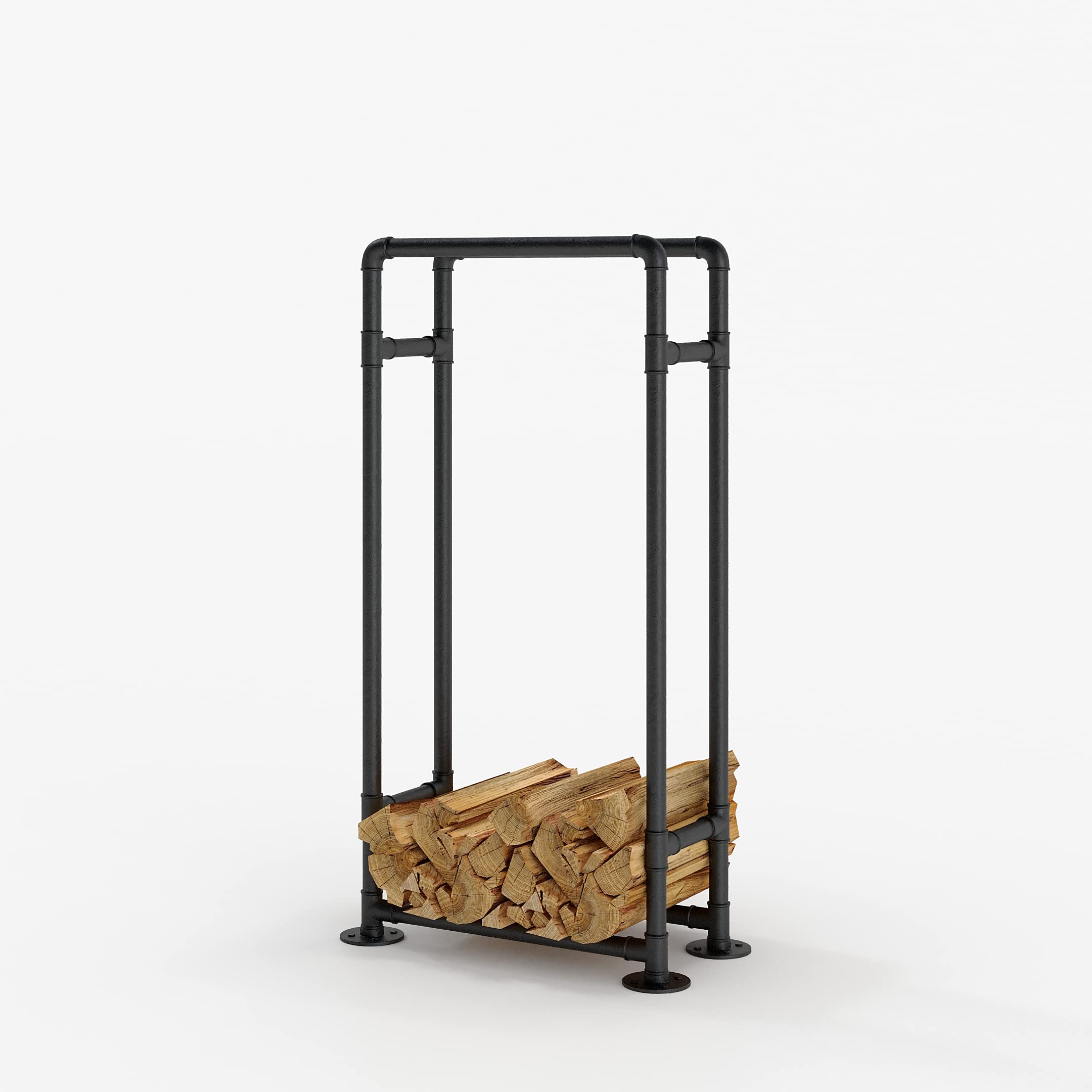 pamo Firewood Rack - OTTO - Heavy Duty Industrial Pipe Firewood Rack Indoor and Outdoor for Fireplace/Firepit - firewood holder outdoor - fire wood holder indoors - Wood Rack