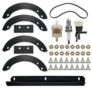 mikatesi 06720-v10-030 snowblowers rubber paddle auger kit replaces 72427-v10-020 72428-v10-020 72443-v10-020 with 22431-v10-013 belt 76322-v10-020 scraper blade for honda hs520 hs720 snow blowers