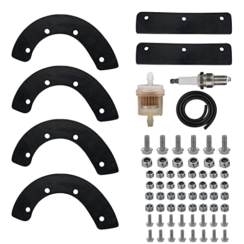 Mikatesi 72523-747-000 72522-747-000 72521-747-000 Snowblowers Rubber Paddle Auger Kit with Spark Plug Hardware Kit for Honda HS521 HS621 Snow Blowers