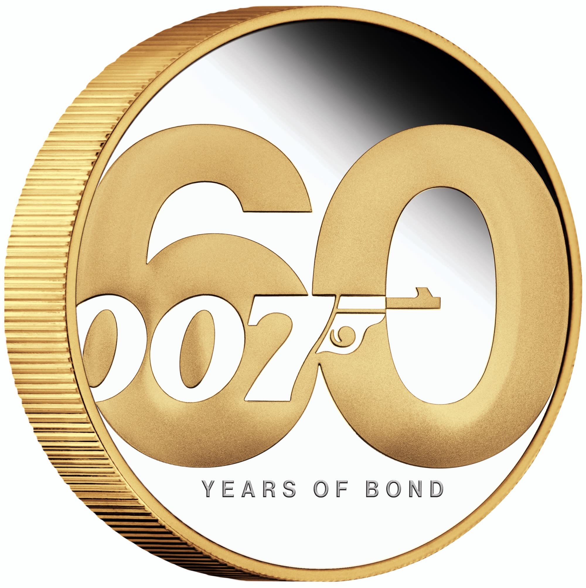 2022 P James Bond 60 Years 2 oz gilded silver coin $2 Seller Proof