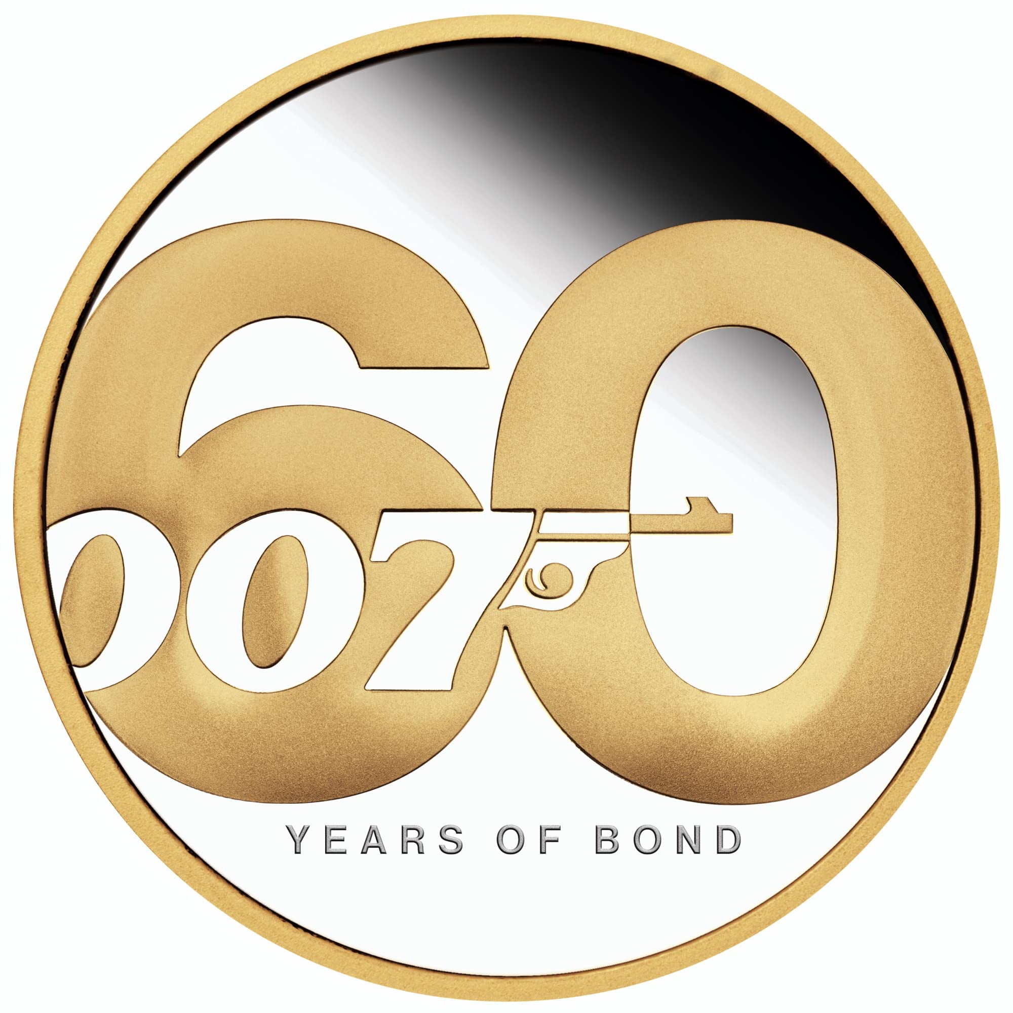 2022 P James Bond 60 Years 2 oz gilded silver coin $2 Seller Proof