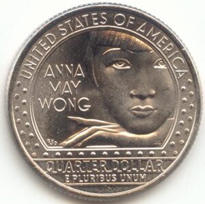 2022 p american women, washington anna may wong quarter uncirculated