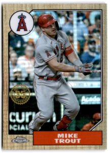 2022 topps chrome 1987 baseball refractor #87bc-1 mike trout nm-mt angels