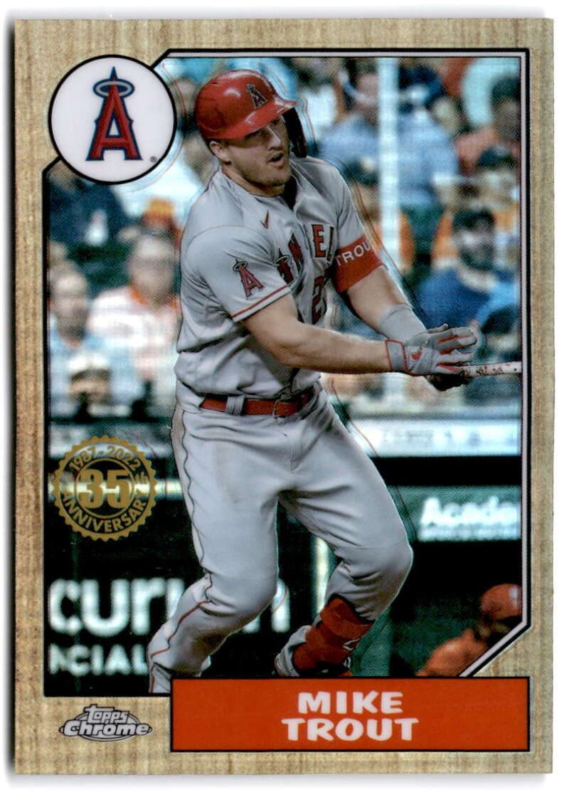 2022 Topps Chrome 1987 Baseball Refractor #87BC-1 Mike Trout NM-MT Angels