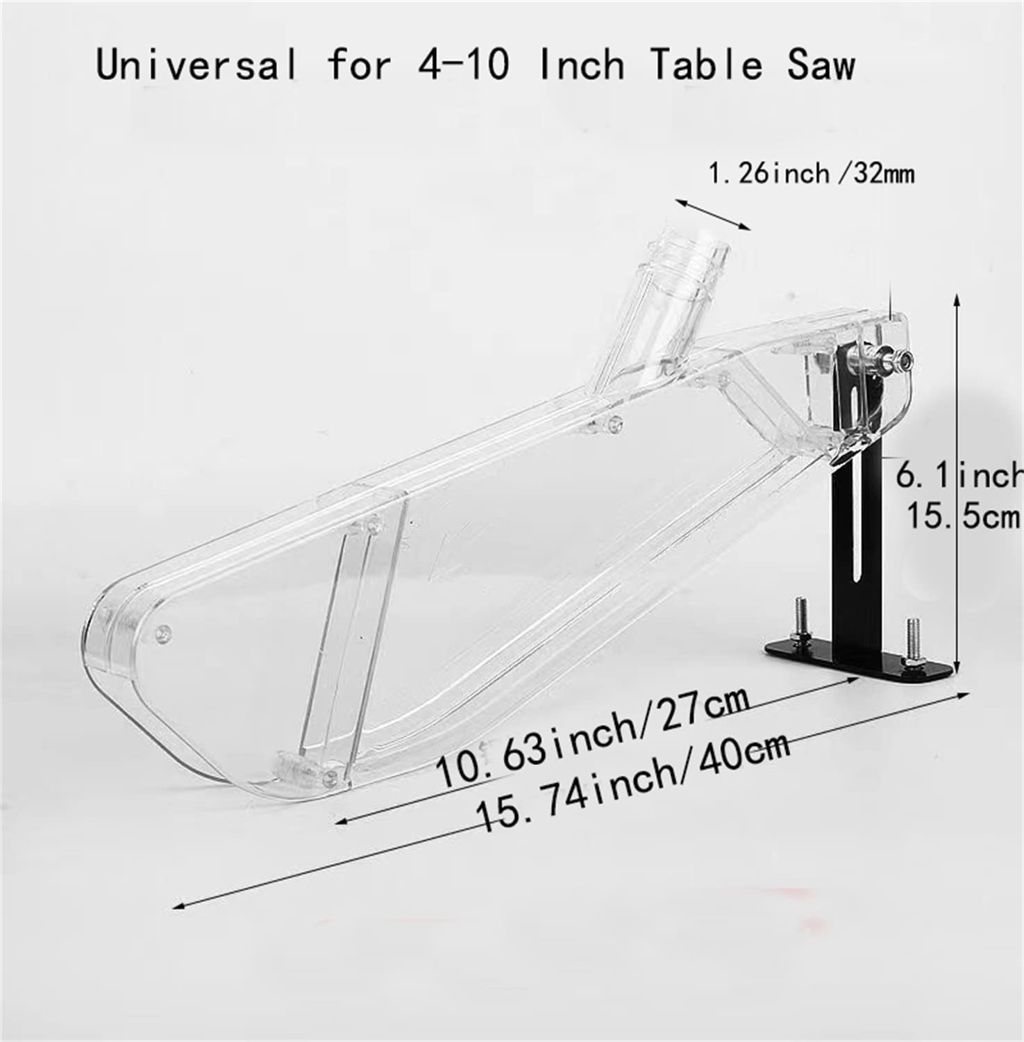 Table Saw Dustproof Cover, Acrylic Protection Saw Blade Case, Dispensing Knife Universal for 4-10 Inch Table Saw & Other Saws Woodworking Safety Shell