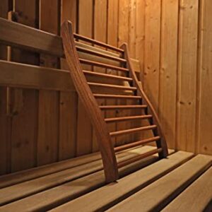 Kütral Sauna Backrest -Made of Canadian Red Cedar - Ergonomic S-Shape - 2 Complimentary Towels Included