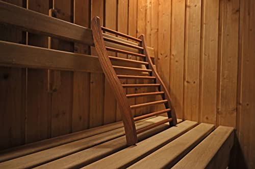 Kütral Sauna Backrest -Made of Canadian Red Cedar - Ergonomic S-Shape - 2 Complimentary Towels Included