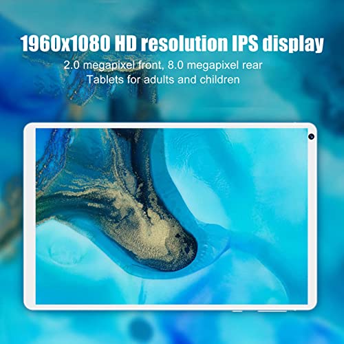 Qinlorgo Tablet PC, Tablet 8 Inch 1960x1080 IPS Blue Screen Octa Core CPU Processor for Home Travel (US Plug)