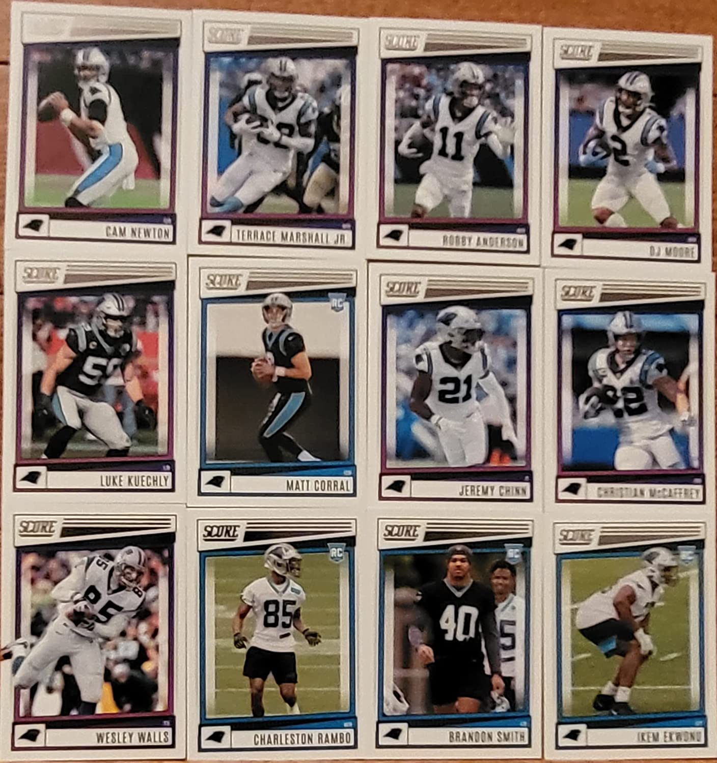 2022 Panini Score Football Carolina Panthers Team Set 13 Cards W/Drafted Rookies Matt Corral Rookie Card