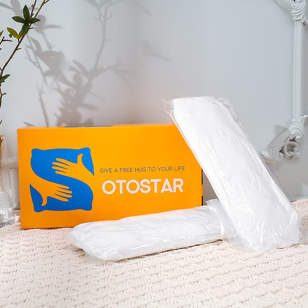 OTOSTAR Premium Waterproof Throw Pillow Inserts, Set of 4 Square Form Cushion Stuffer for Garden, Bench, Patio - Decorative Outdoor Pillows Inserts White, 12x20 Inches