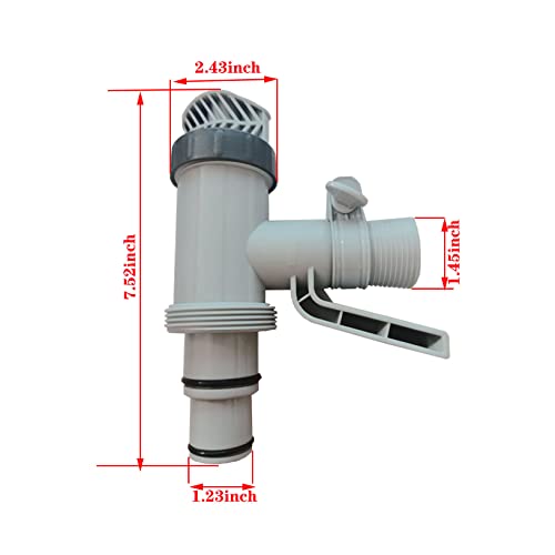 Wauebuly Shut Off Valve for Above Ground Pool, Plunger Valves with Brackets, Replacement for Above-Ground Pool Parts and Accessories(Set of 2)