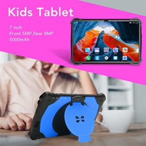 Naroote Childrens Tablet, Front 8 MP Rear 5 MP 1960 X 1080 7 Inch Tablet for Entertainment (Blue)