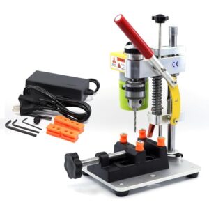 novellife mini drill press precision benchtop drilling machine elecric portable table driller cnc 795 motor b10 chuck metal wooden diy jewelry making crafts tool