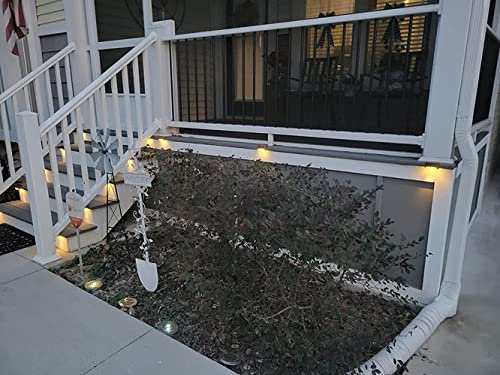 Fakoidat Solar Deck Lights, Outdoor Lighting Outside Step Lights Rainproof Backyard Decor for Garden Post Fence Stairs Backyard Railing Pool Patio Pathway Outside 16 Pack