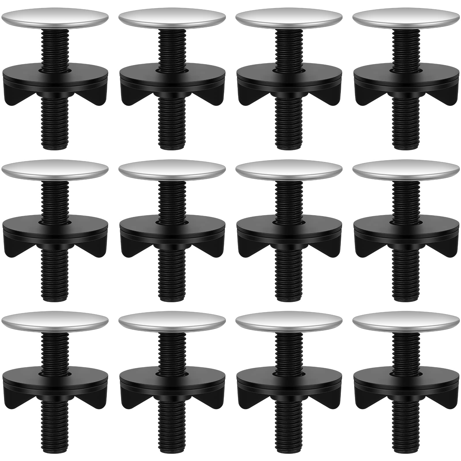 12 Pcs Sink Hole Cover Stainless Steel Faucet Hole Cover Kitchen Blanking Metal Plug Sink Caps for Top Holes Kitchen Bathroom Sink Accessories, 0.6 to 1.6 Inch in Diameter