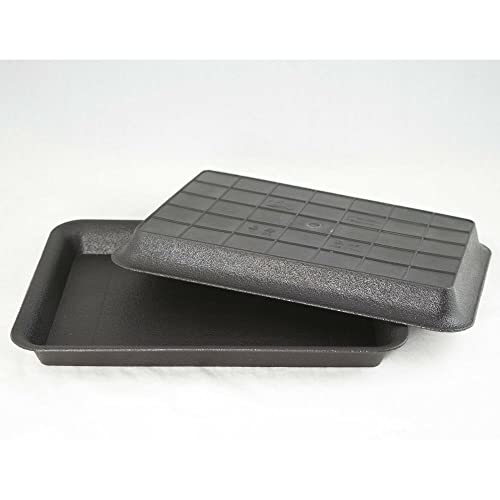 2 Pcs Rectangular Black Plastic Humidity/Drip Tray for Bonsai Tree 10.25"x 7.25"x 1"